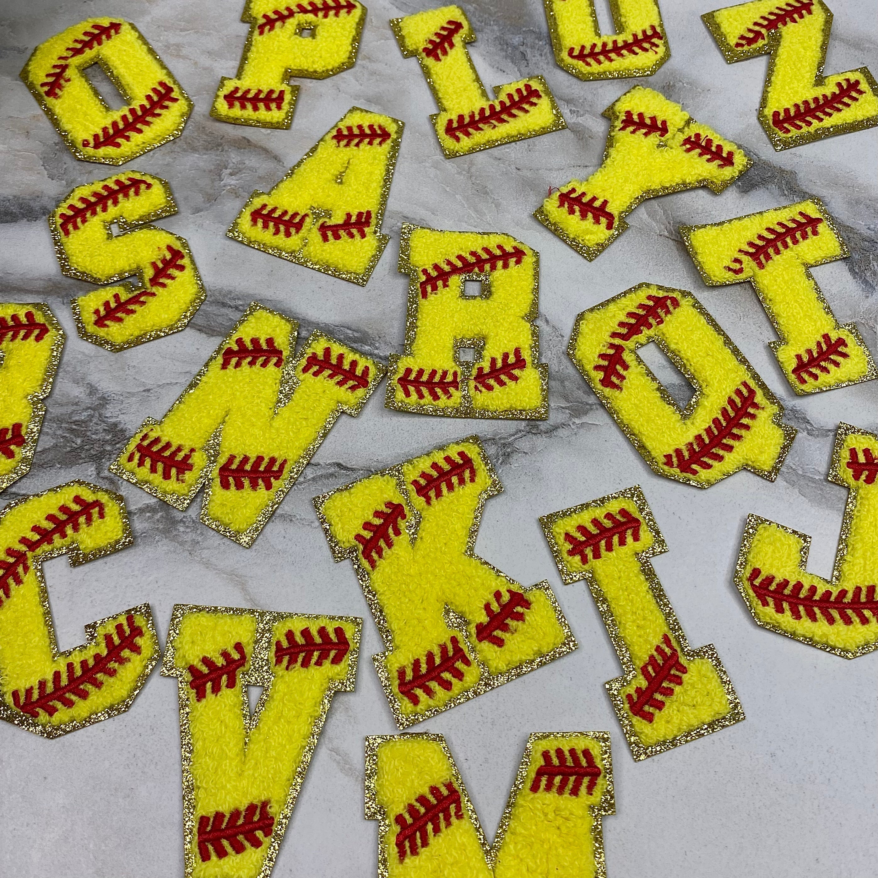 Chenille Letter Patches - Softball – All Dolled Up
